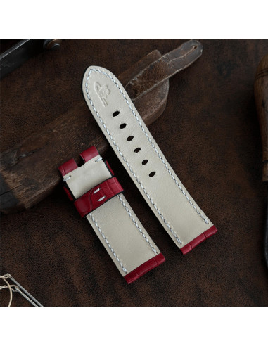 Alligator Genuine watch strap for Pannerai, Gran Seiko , handmade in Spain